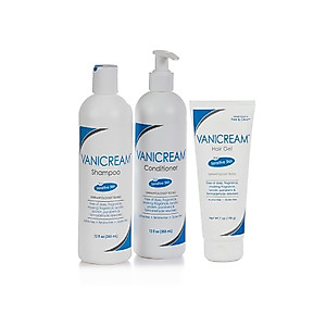 Vanicream Hair Shampoo (12 Oz), Conditioner (12 Oz) & Hair Styling Gel (7 Oz)