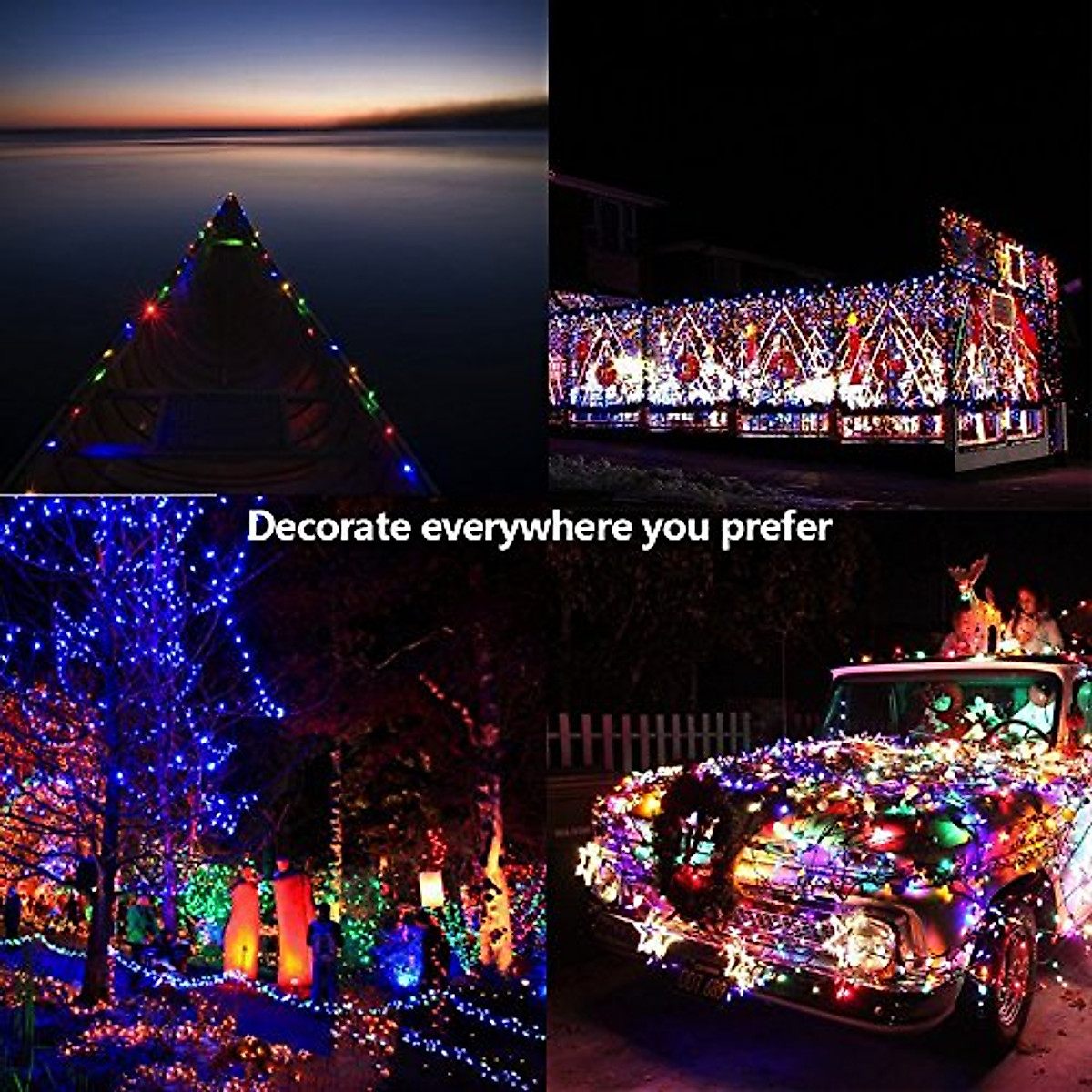 buways Fairy Lights,2-Pack Battery Operated Waterproof Multicolor 50 LED Fairy String Lights,16.4ft Silver Wire Light with Remote Control for Christmas Parties,Garden and Home Decoration