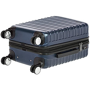 Amazon Basics Hardside Spinner Luggage With Built-In TSA Lock, 21-Inch, Carry-on, Navy Blue