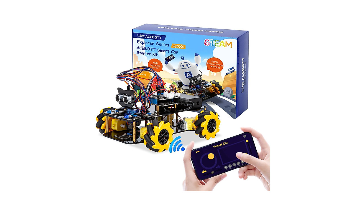 ACEBOTT Smart Robot Car Kit - Learn STEM Coding Easily