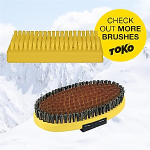 TOKO Ski Snowboard Oval Waxing Brush 25mm Steel Wire Bush with Hand Strap