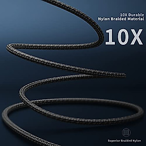 90 Degree iPhone Charger 6FT, [Apple MFi Certified] 3Pack Fast Charging Cables Cord,6Feet Right Angle Nylon Braided USB Lightning Cable for iPhone 14/13/12/11/Pro/Max/Mini/X/Plus/8/7/6/5S/SE/Plus/iPad