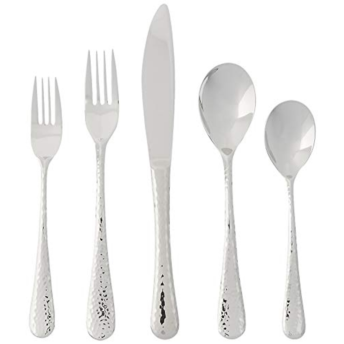 Ginkgo International Shimmer 20-Piece Stainless Steel Flatware Place Setting, Service for 4