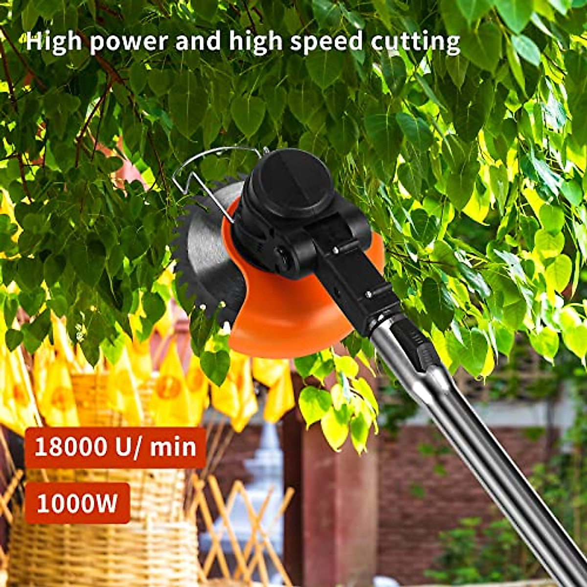 Weed Wacker Battery Powered ，Electric Weed Wacker 21v Cordless Weed Eater with Battery and Charger for Weed-Wacking Grass and Yard