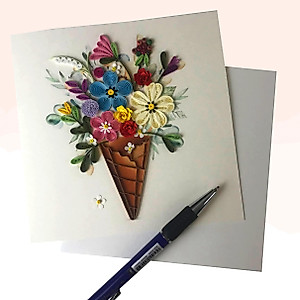 Quilling Card 3D Greeting Cards, handmade birthday card, handcrafted cards for all occasions, flower bundle