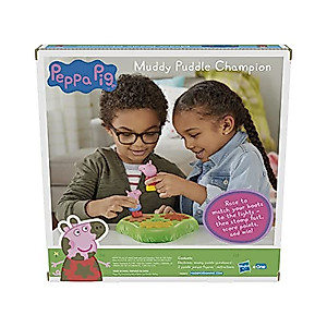 Hasbro Gaming Peppa Pig Muddy Puddle Champion Board Game for Kids Ages 3 and Up, Preschool Game for 1-2 Players