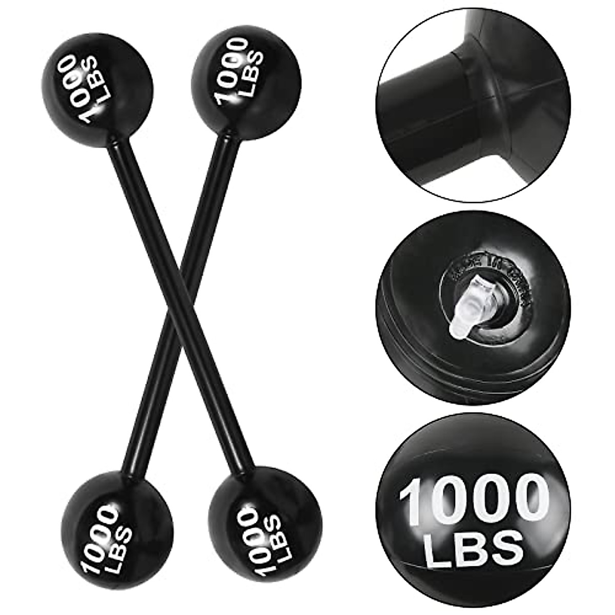 2 PCS Giant Inflatable Dumbbell Barbell,Funny Carnival Circus Birthday/Halloween Party Decorations Fake Weights Cosplay Props Party Supplies,Blow Up Strongman Costume Photo Booth Props Accessory