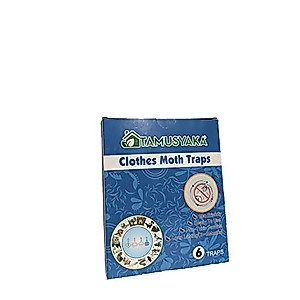 Tamusyaka Moth Traps for Clothes and Wool Rugs| Moth Prevention for Closets| Powerful Moth Killer Traps for House with Pheromones. Kids and Pets Safe (6)