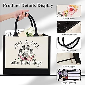 Belatelove Dog Themed Print Tote Bag Gifts for Women, Friend, Sister, Groomer, Animal Lovers