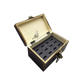 TECH STORE ON Flash USB Thumb Drive Case Memory Card Electronic Accessories Gift Storage Organizer Bag Secure Key Lock Antistatic Shockproof Foam (Wood, 12 USB Slots)