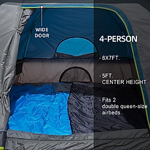 CAMEL CROWN Tents for Camping 4 Person Tent Waterproof Easy Setup Backpacking Tents with Floor Mats 3/4/5 Person Family Tent for Outdoor Hiking