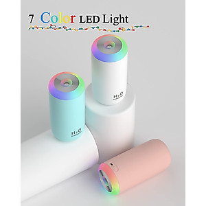 O-Mei Stars 350ml Small Humidifier, Tabletop humidifier, Humidifiers for bedroom, Baby Humidifier, Cool Mist Humidifier Baby, LED Humidifiers with Night Light, USB Humidifier (White)