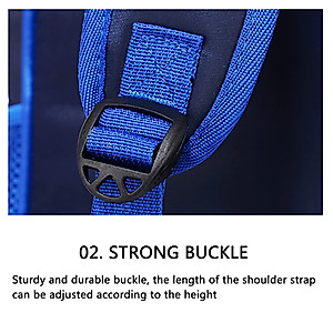 Reorzon Kids Toddler School Backpack 3D Comic Student Schoolbag Waterproof Lightweight Elementary Bookbags for Boys Girls (Blue, 30cm*18cm*42cm)