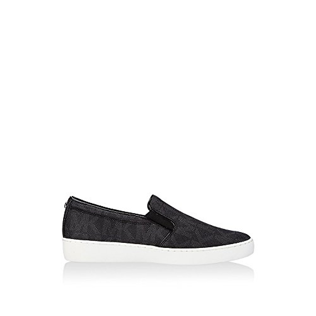 Michael Michael Kors Women's Keaton Slip-On Black Mini MK Logo Coated Canvas/Suprema Nappa Sport 8 M