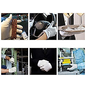 LUCKY SLD 10Pairs White Cotton Gloves Large Size for Art handling Crafting Coin Jewelry Silver Inspection