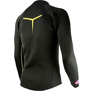 TUSA Sport Mens 2mm Neoprene Wetsuit Top, Large, Black