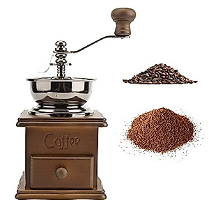Hand Crank Grinder Steel Core Manual Coffee Bean Grinder Retro style for Home Camping Classic Mini Coffee Mill Hand Crank Coffee Grinder With Wooden handle