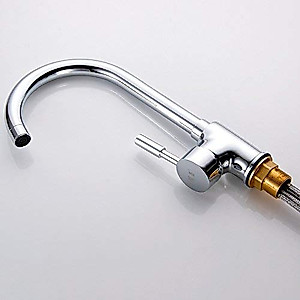 Y-LKUN Hot and Cold Kitchen Faucet Copper Wash Dish Basin Faucet Can Rotate The Sink Xicai Pool Sink Faucet