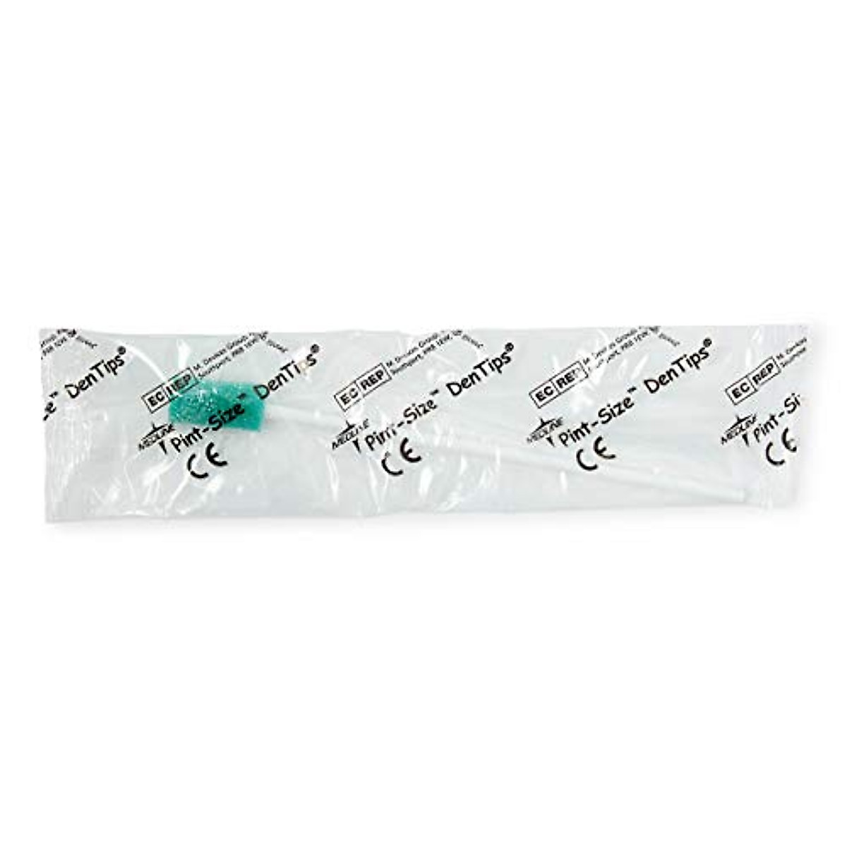 Medline Dentips Disposable Oral Swabsticks, Adult Mint Treated, Green, 500 Count