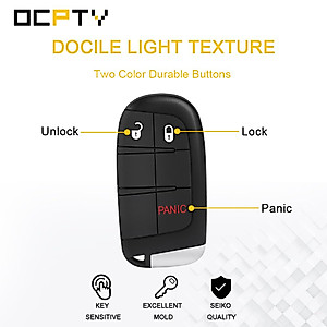 OCPTY Replacement 2Pcs Remotes Key Fob for Dodge Journey for Dodge Durango for Dodge Dart 2011-2019 M3N40821302