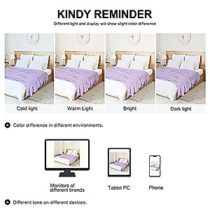 PiccoCasa Cooling Blanket All Seasons Breathable for Hot Sleepers, Soft and Lightweight for Bed, Sofa Thin Blanket Summer Keep Cool Full 79"x90" Lavender