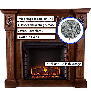 Stove and Fireplace Replacement Gasket Tape, High Temperature Fiberglass Flat Gasket Tape ，Self Adhesive Flat Gasket for Woodburning Coal Stoves Smokers (1" Width 78" Length)