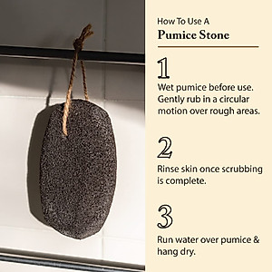 FootFitter Natural Volcanic Pumice Stone – Exfoliating Foot Repair Pumice Stone, Removes Calluses, Dry Skin & Restores Feet