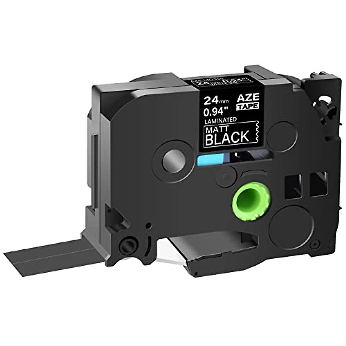 GREENCYCLE Compatible for Brother P-Touch TZe MQ355 TZ-MQ355 24mm 0.94" White on Matte Black Laminated AZE Label Tape for PT2730 PT9600 PTD600VP PTD800W PTH500LI PTP700 PTP710BT PTP750W, 200 Pack