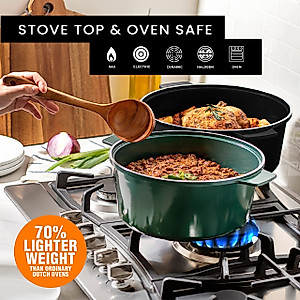 Granitestone 5 Qt Nonstick Dutch Oven, Stovetop & Oven Safe with Lid - Toxin Free