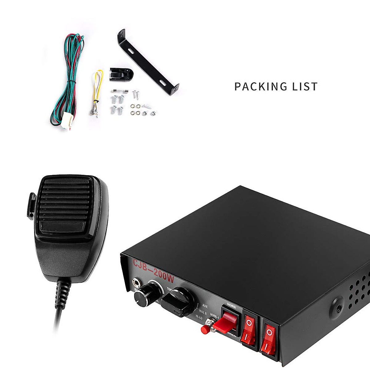 YHAAVALE Car Police Siren,Electronic Emegency Siren,9 Tone Wired PA System for Car