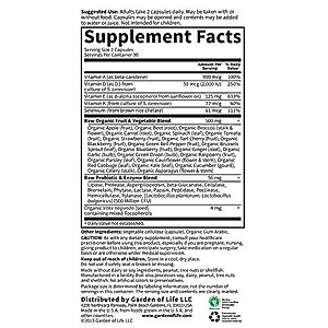 Garden of Life Vitamin E - Vitamin Code Raw Vitamin E Supplement with Vitamins A, D & K Plus Selenium, Fruit, Veggies & Probiotics, 60 Vegetarian Capsules, 125mg Whole Food Vitamin E for Heart Health