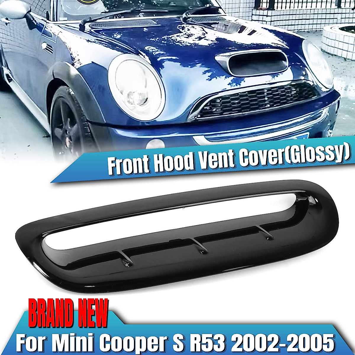 For Mini Cooper S R53 R50 2002-2006 2004 Front Air Hood Bonnet Scoop Vent Kit