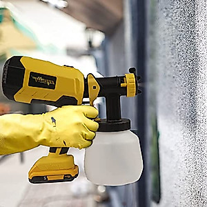 Cordless Paint Sprayer, Compatible w/dewalt 20V Max Battery Handheld HVLP Paint Gun w/Brushless Motor | Suitable for Countless Painting, Home Interior and Exterior, House Painting (NO Battery)