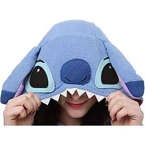 HAPPY LIVES Adult Women Onesie Pajama Halloween Costumes for Adult and Teenagers (Blue Stitch, Small)