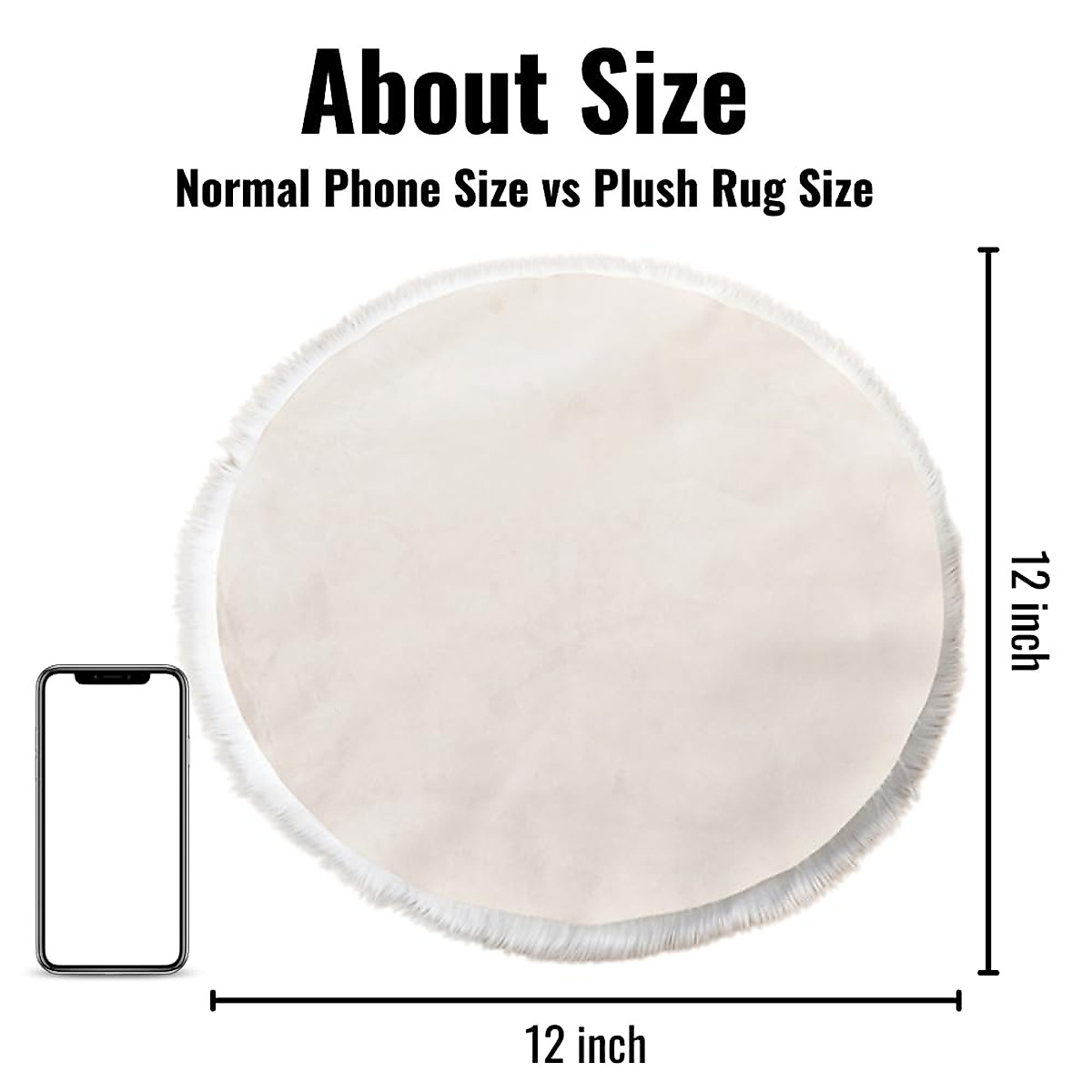 NINGDAN 2Pcs 12 inches Mini Faux Fur Sheepskin Rugs,Fluffy Living Room Carpet Mini Small Size,for Photographing Background of Jewellery,Locker Accessories for Girls,Locker Rug (White and Pink)