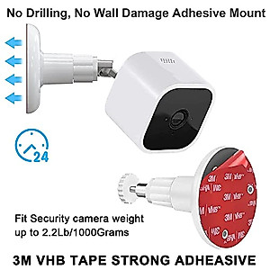2 Pack Adhesive Wall Mount for Blink Mini Camera Bracket,screwless Camera Mount Stand for Blink Mini Indoor, Also Fit for All New Blink Outdoor/Blink XT2 Outdoor/Indoor Home Security Camera System
