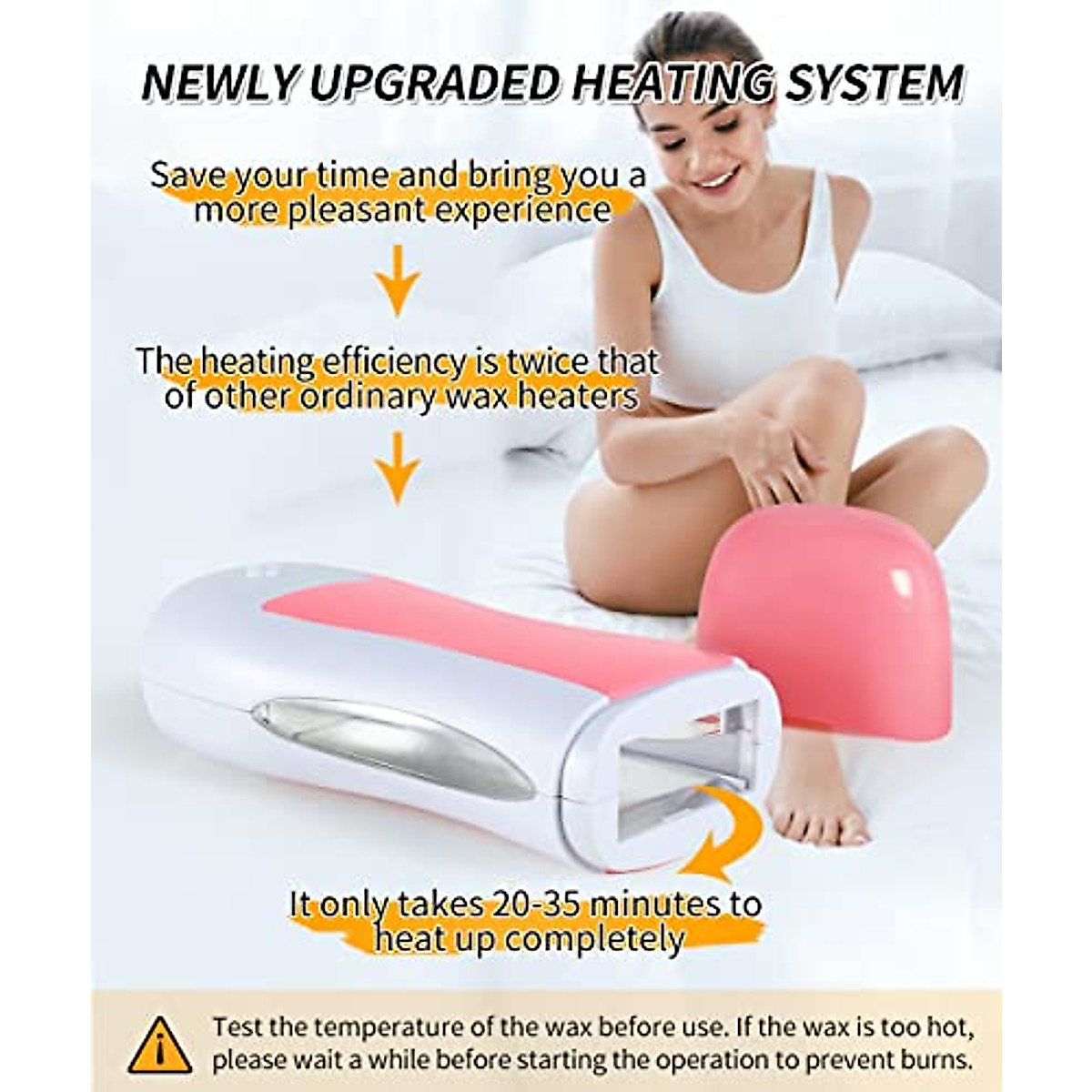 Roll On Wax for Women, Waxing Kit for Sensitive Skin, Rose & Honey Roll On Wax Kit for Larger Areas of the Body, Roller Waxing Kit Hair Removal, at Home Waxing Kit for Women and Men