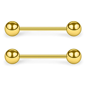 SCERRING 316L Stainless Steel Externally Threaded Nipple Bar Barbell Rings Piercing Retainer 16G 5/8Inch 12PCS