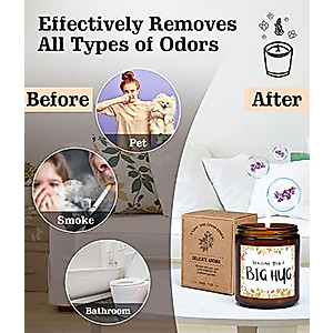 CINGUE Lavender Scented Hug Candle Gift for Women Thinking of You Gifts Unique Friendship Present for Best Friend BFF Bestie Mom Sister Men Female Coworker Relaxation Presents for Birthday Christmas