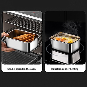 GRZJOPP 6Pcs Stainless Steel Snack Containers Small Food Storage Containers with Lids Perfect Metal Food Containers Prep Bowl Sets for Fruit Candy Nut