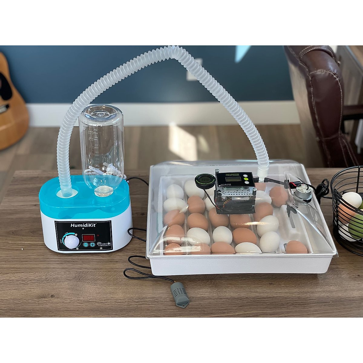 Incubator Warehouse HumidiKit™ with Digital Hygrostat - Auto Humidifier with 1L Water Bottle - Humidity Controller for All Types of Eggs - Automatic Humidity System Compatible with Most Incubators