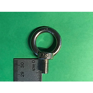 US STAINLESS 4 Pieces Stainless Steel 316 5/16" Lifting Eye Bolt 5/16" UNC Marine Grade Pitch of 18