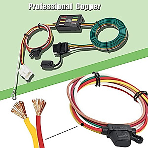 RED WOLF 4 Pin Trailer Wiring Harness Connector for Subaru Forester 2009-2020, Outback 2010-2022, Crosstrek 2013-2015, Ascent 2019-2022 Add 4 Way Towing Wire Cable Extension Plug for Towing