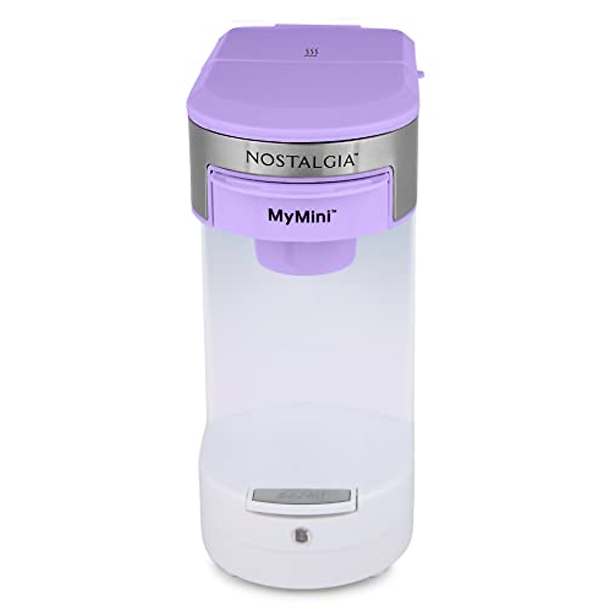 Nostalgia MyMini Single Coffee Maker, Brews K-Cup & Other Pods, Serves up to 14 Ounces, Tea, Chocolate, Hot Cider, Lattes, Reusable Filter Basket Included, Lavender