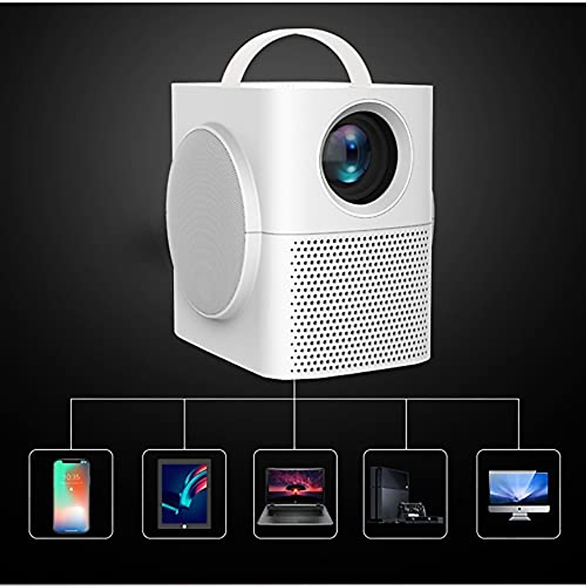 CXDTBH Led Projector 3000 Lumens -Compatible USB 1080p Portable Cinema Beamer