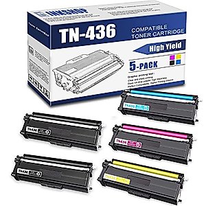 TN436 Compatible TN-436BK TN-436C TN-436Y TN-436M Super High Yield Toner Cartridge Replacement for Brother TN-436 HL-L8260CDW HL-L8360CDW DCP-L8410CDW MFC-L8610CDW Toner.(2BK+1C+1Y+1M)