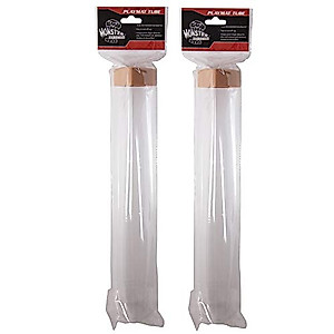 Playmat Tube - Monster Protectors Prism-Shaped Play Mat Tube (Gold) - Won't Roll, Easy in and Out Design (2 Pack)