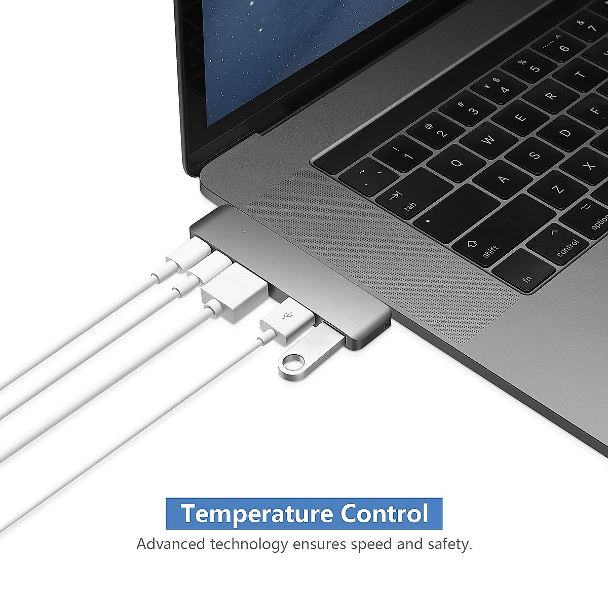Purgo Mini USB C Hub Adapter Dongle for MacBook Air 2023-2018 and MacBook Pro 13 M2 2022-2016, MacBook Air USB Adapter with 4K HDMI, 100W PD, 40Gbps TB3 5K@60Hz, USB-C and 2 USB 3.0