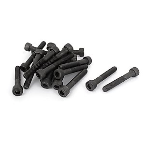 uxcell M5 x 35mm 12.9 Alloy Steel Hex Socket Head Cap Screws Bolt Black 20Pcs