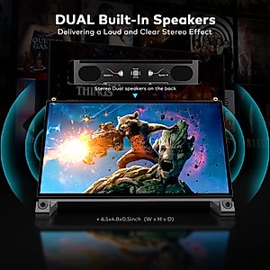 NORSMIC Raspberry Pi Screen, 7 inch Monitor, IPS HD 1024×600, Responsive Capacitive Touch,Dual Built-in Speakers,HDMI Input,Compatible with Various Devices and OS,Easy Assembly,Driver Free